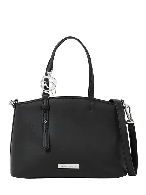 Karl Lagerfeld Ikon Smooth Small Tote Bag - Black