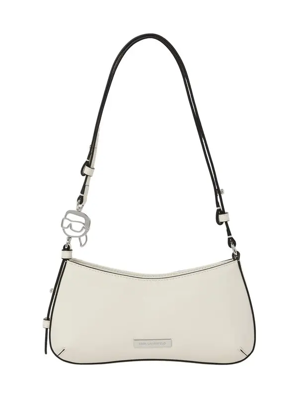 Karl Lagerfeld Ikon Smooth Mini Shoulder Bag - Off White