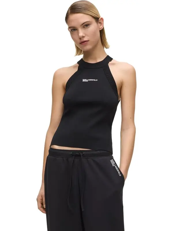 KL JEANS Jeans Ribbed Racer Tank Top - Black