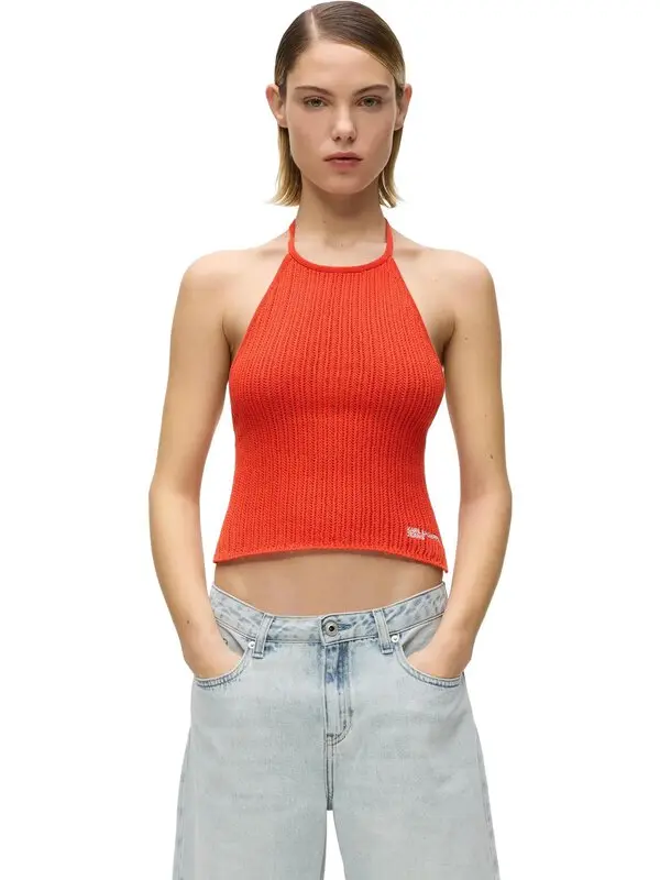 KL JEANS Jeans Knitted Halterneck Top - Grenadine