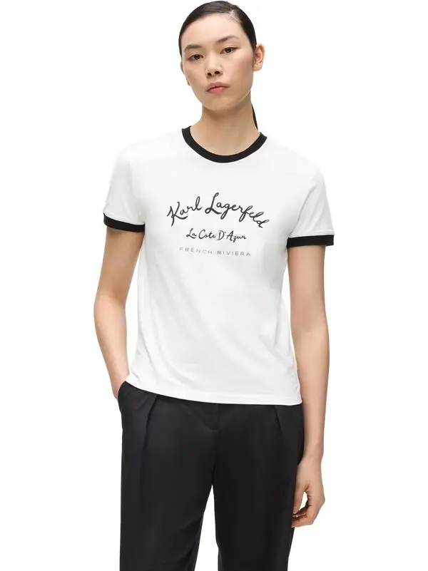 Karl Lagerfeld Côte D'azur T-shirt - White/black