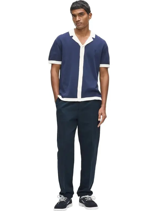 Karl Lagerfeld Linen-blend Suit Pants - Peacoat
