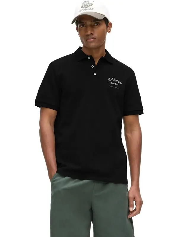 Karl Lagerfeld Côte D'azur Polo Shirt - Black