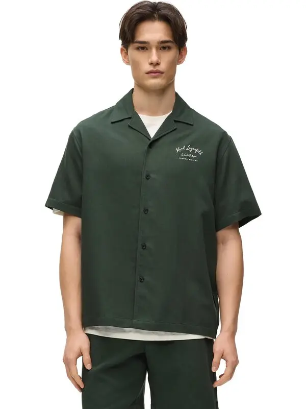 Karl Lagerfeld Short-sleeved Côte D'azur Shirt - Deep Forest