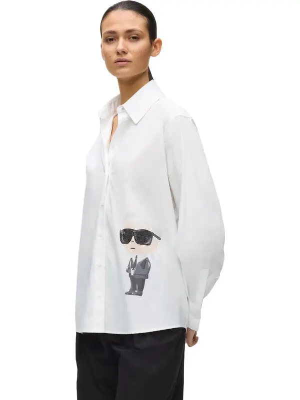 Karl Lagerfeld Ikon Aquarelle Shirt - White