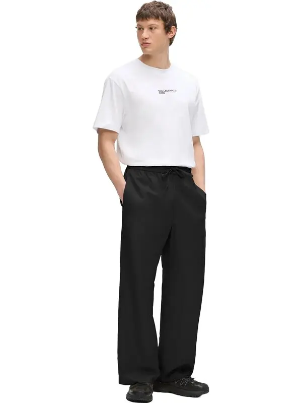 KL JEANS Linen Blend Relaxed Fit Pants - Black