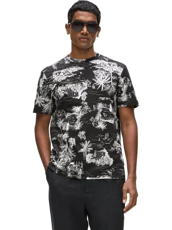 Karl Lagerfeld Villa La Vigie Print T-shirt - Black