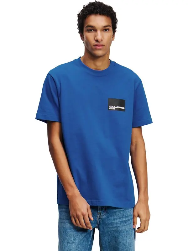 Karl Lagerfeld Box Logo T-shirt - Klj Blue