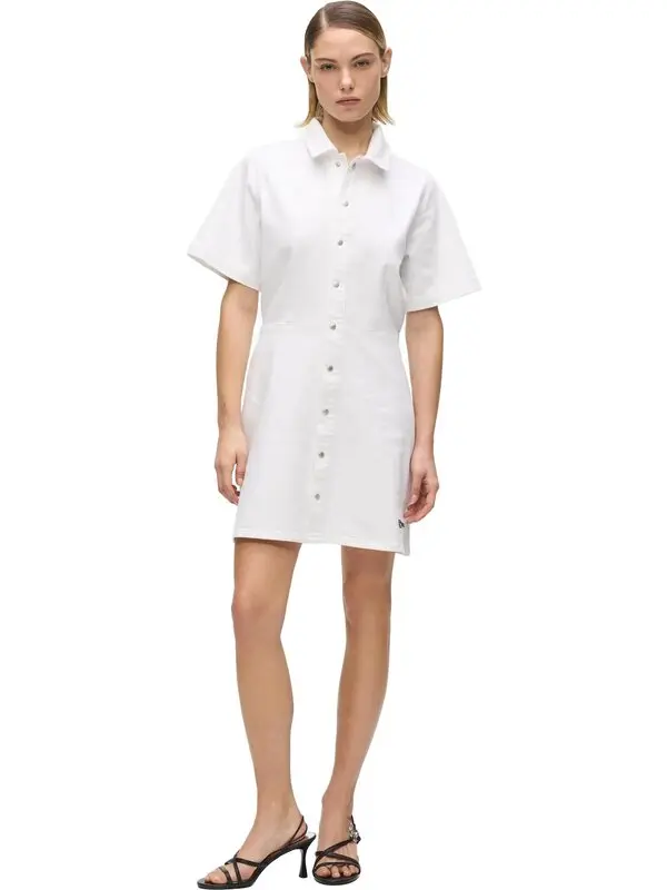 KL JEANS Jeans Shirt Dress - White Denim