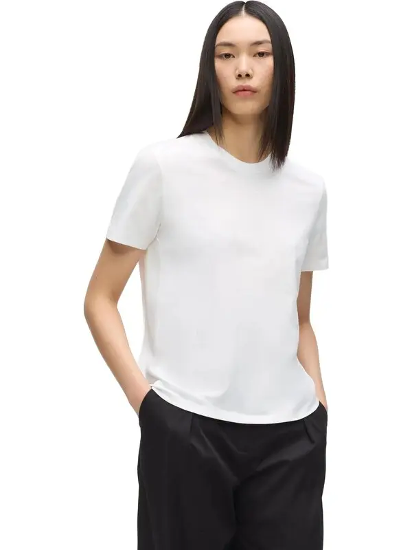 Karl Lagerfeld Signature Regular T-shirt In Organic Cotton - White