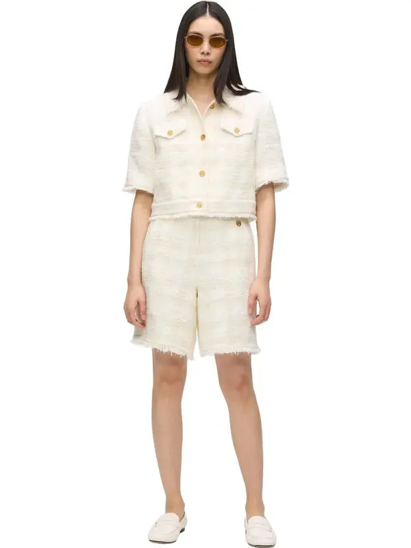 Karl Lagerfeld Bouclé Bermuda Shorts - Pristine