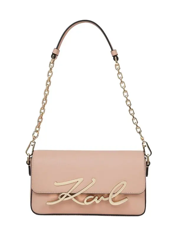 Karl Lagerfeld K/signature Small Chain Shoulder Bag - Pink