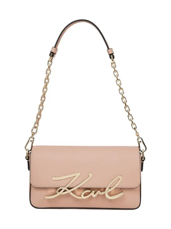 Karl Lagerfeld K/signature Small Chain Shoulder Bag - Pink