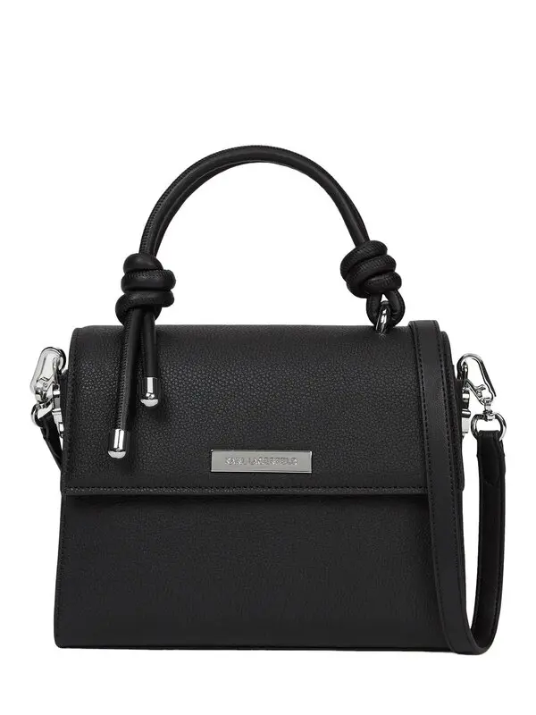 Karl Lagerfeld Ikon Pebble Satchel Bag - Black