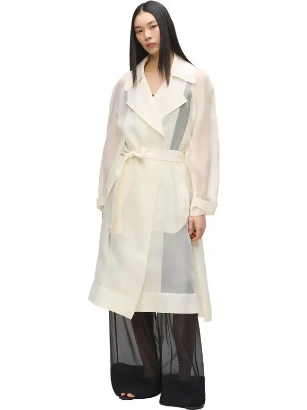 Karl Lagerfeld Organza Trench Coat - Pristine