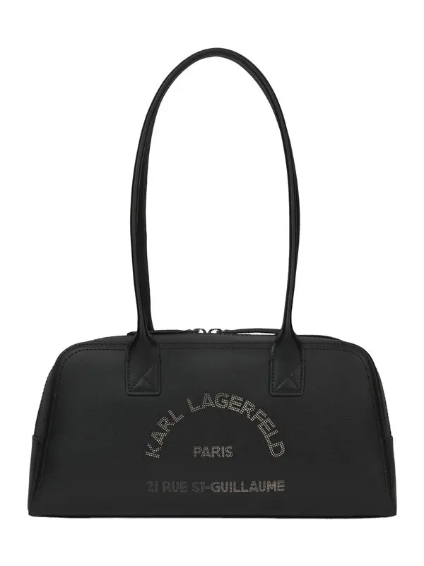 Karl Lagerfeld K/daily Leather Bowling Bag - Black-nickel