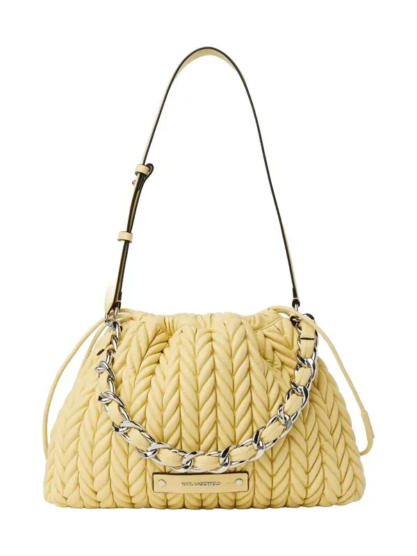 Karl Lagerfeld K/weave Chain Shoulder Bag - Sunlight