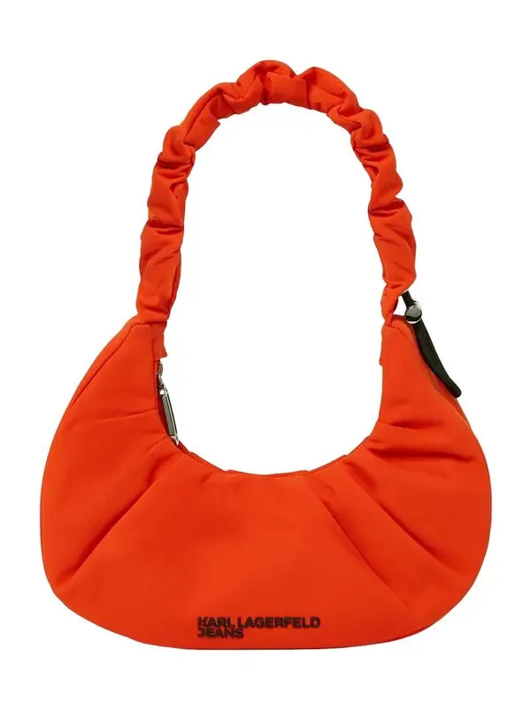 Karl Lagerfeld Gathered Hobo Bag - Grenadine