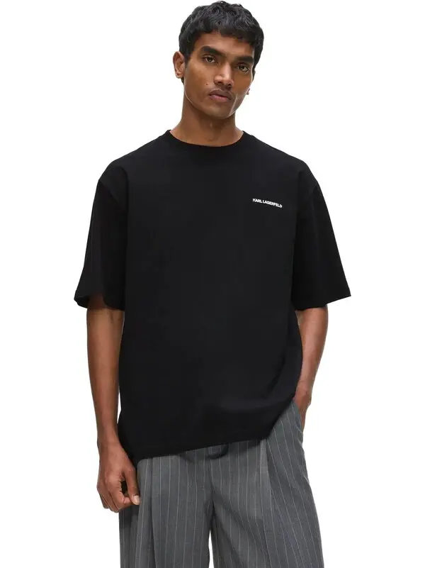 Karl Lagerfeld Rue St-guillaume Relaxed T-shirt - Black