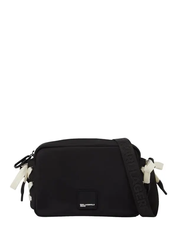 KL JEANS Jeans Nylon Camera Bag With Lace-up Detailing - Black