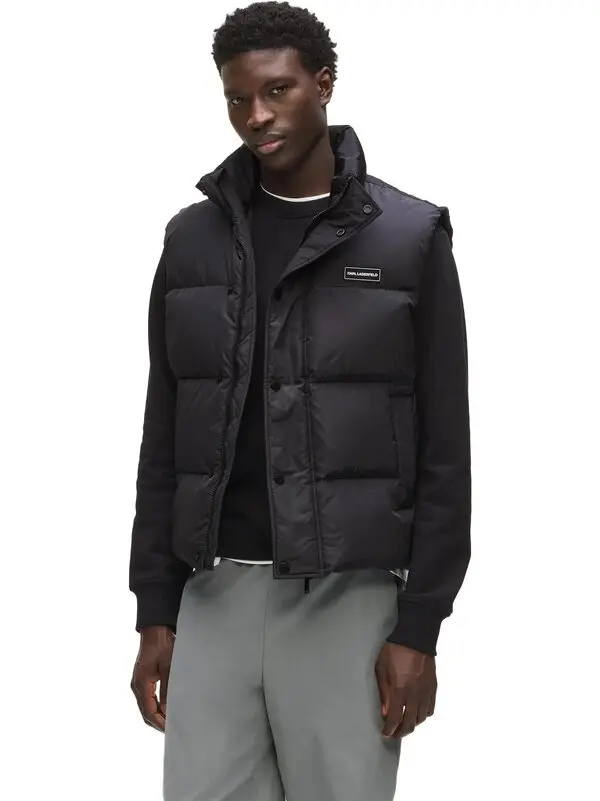 Karl Lagerfeld Padded Down Gilet - Black