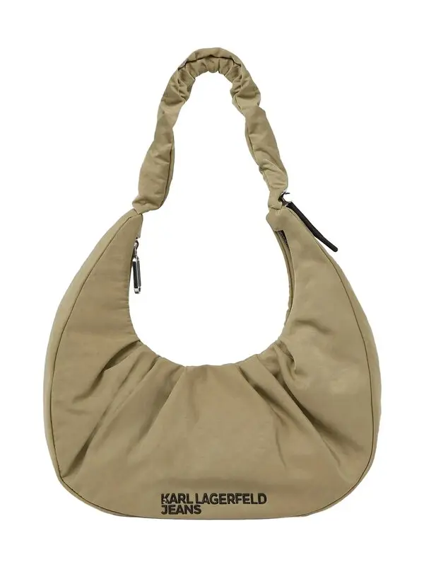 KL JEANS Gathered Hobo Bag - Travertine