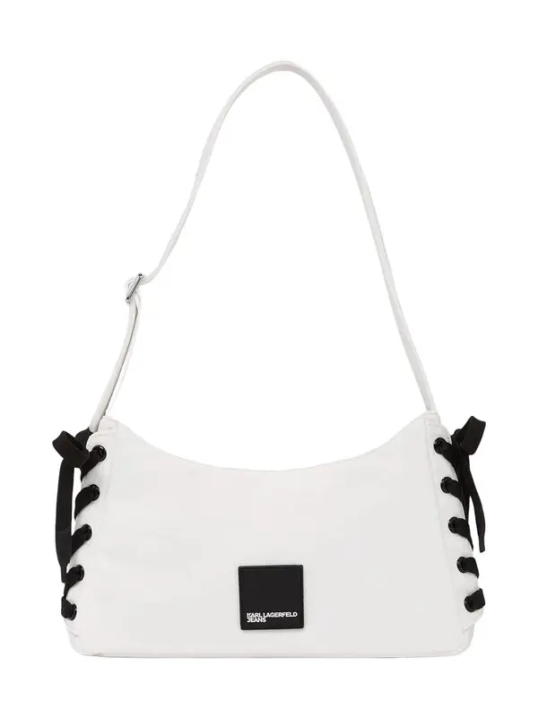 Karl Lagerfeld Nylon Shoulder Bag - White