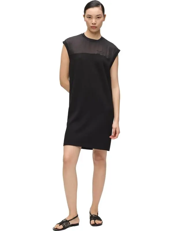 Karl Lagerfeld Signature T-shirt Dress - Black