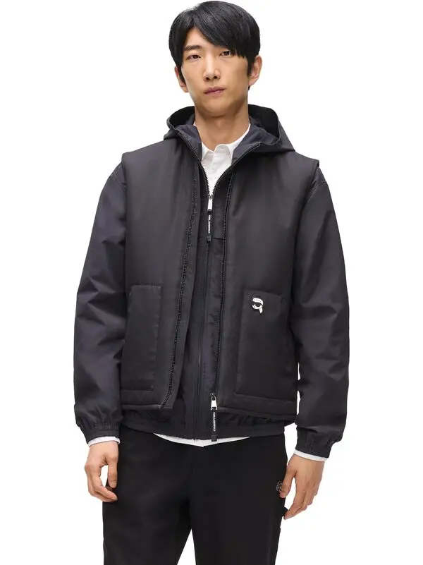 Karl Lagerfeld Ikon Padded Gilet - Black