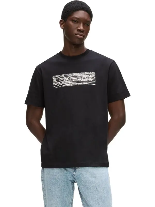 KL JEANS Stripe Logo T-shirt - Black