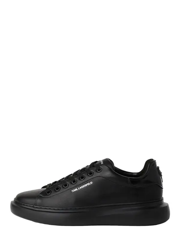 Karl Lagerfeld Ikon Nft Kore Leather Lace-up Sneakers - Black Mono