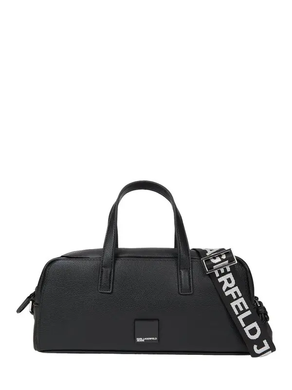 Karl Lagerfeld Box Logo Bowling Bag - Black