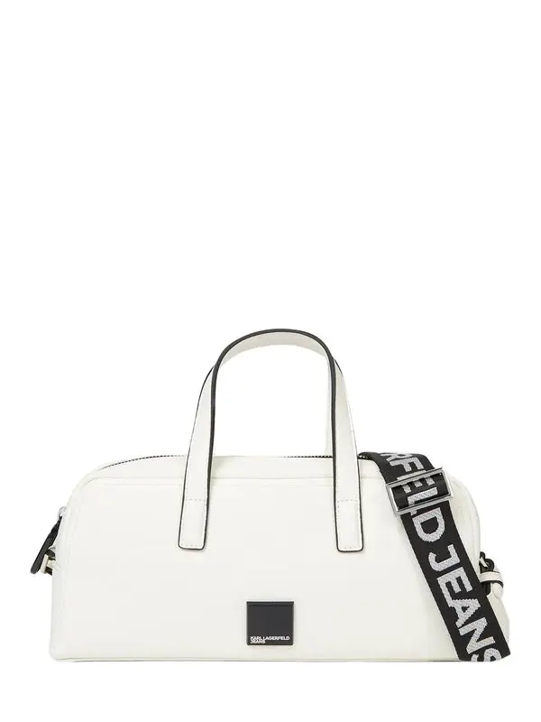 Karl Lagerfeld Box Logo Bowling Bag - Neutrals