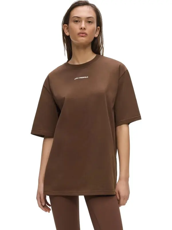 Karl Lagerfeld Logo T-shirt - Chestnut