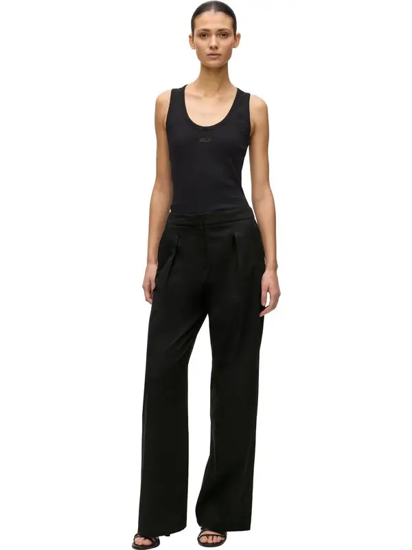 Karl Lagerfeld X Amber Valletta Structured Suit Pants - Black