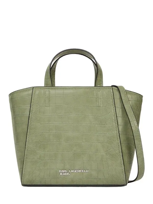 KL JEANS Jeans Croco Effect Mini Tote Bag - Tea