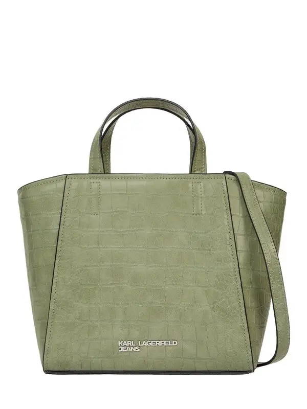 KL JEANS Croco Mini Tote Bag - Tea