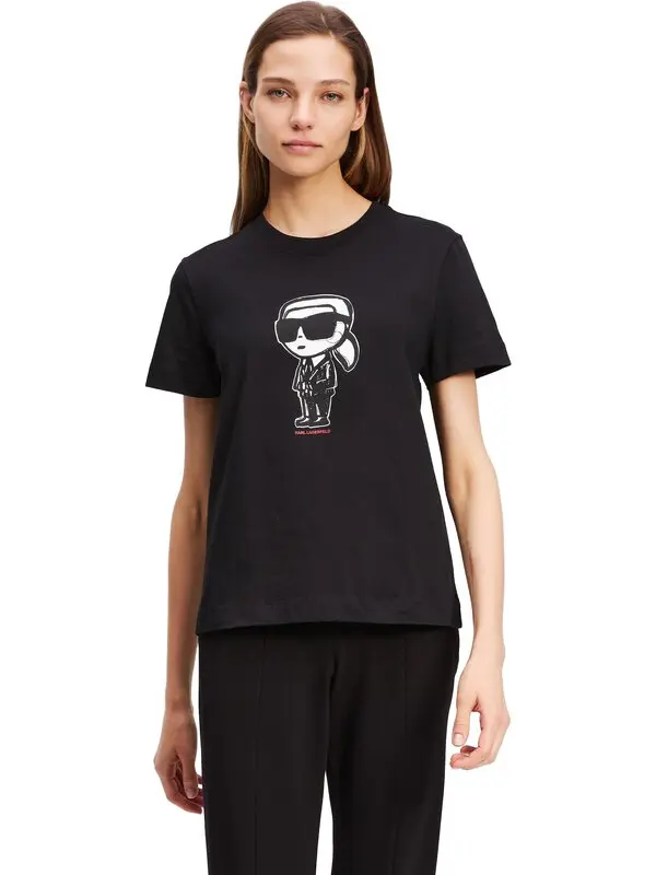 Karl Lagerfeld Ikon Sketch T-shirt - Black
