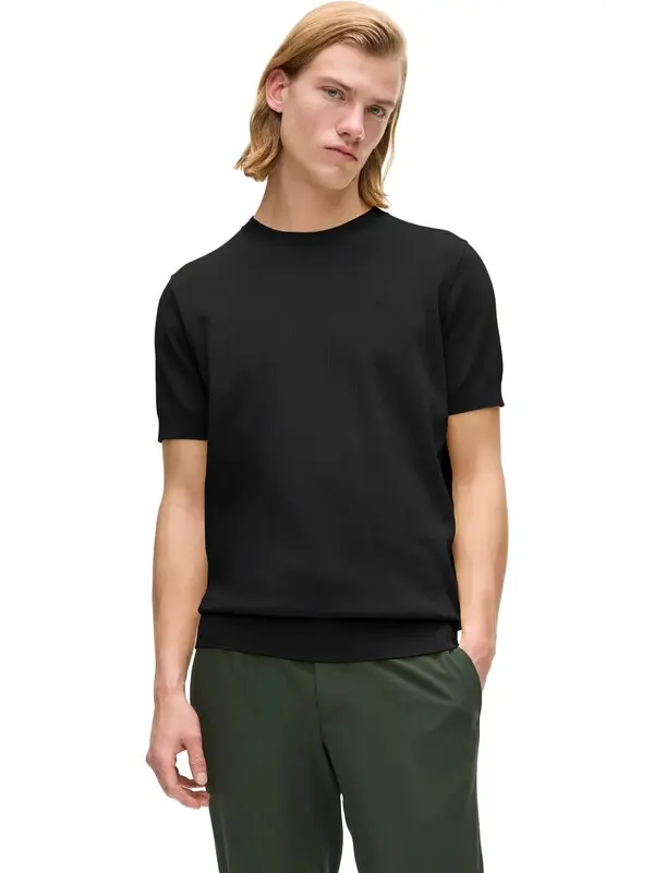 Karl Lagerfeld Short-sleeved Embroidered Sweater - Black