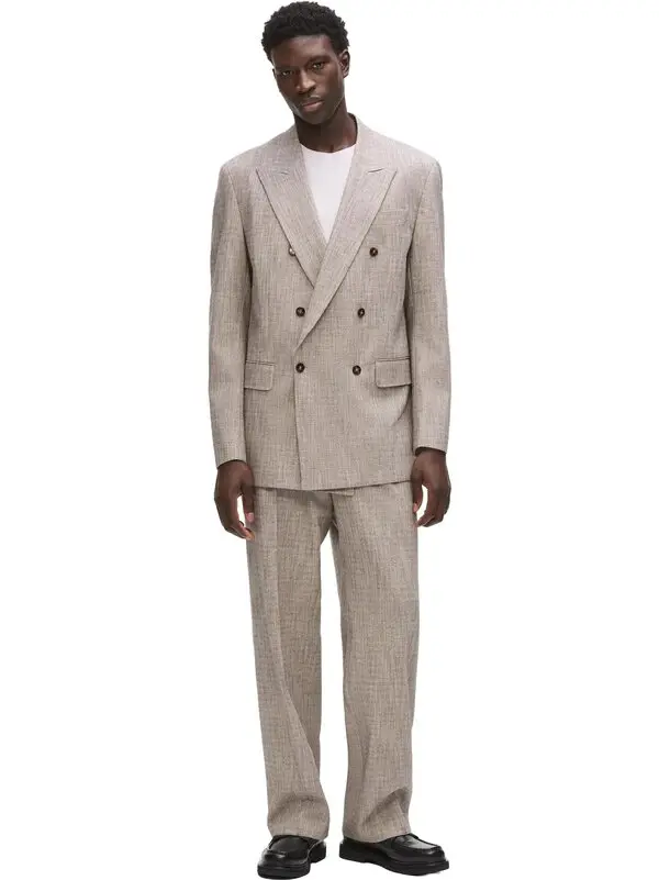 Karl Lagerfeld Tailored Straight-leg Pants - Brown