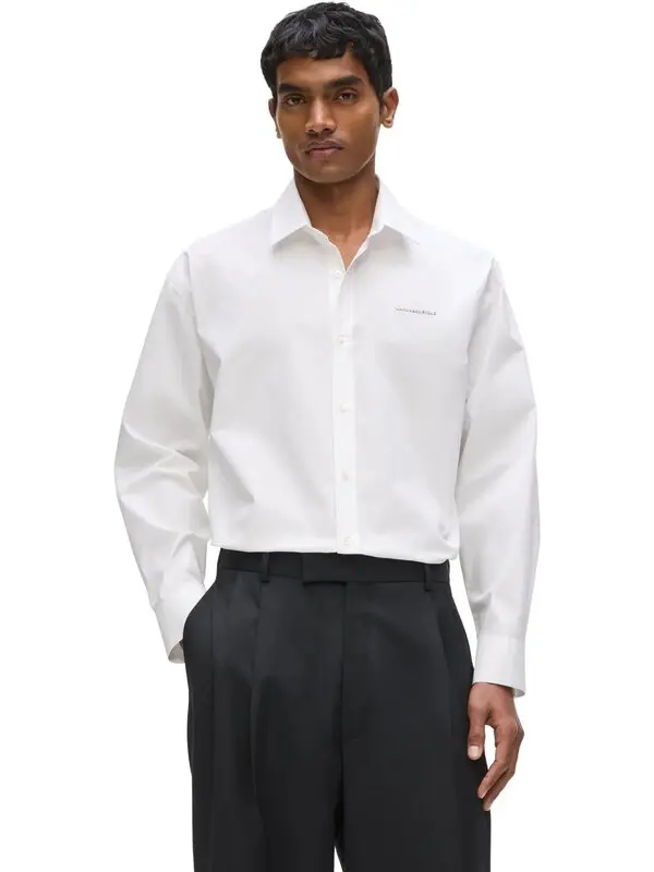 Karl Lagerfeld Metallic Logo Shirt - White