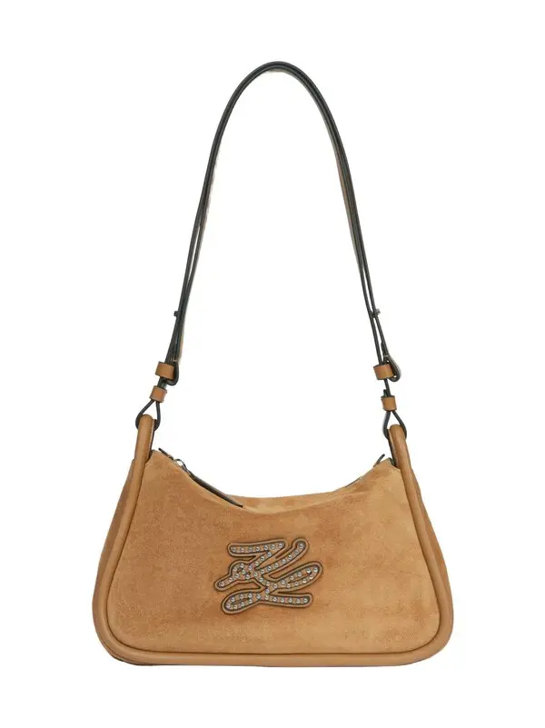 Karl Lagerfeld K/autograph Patch Crossbody Bag - Caramel