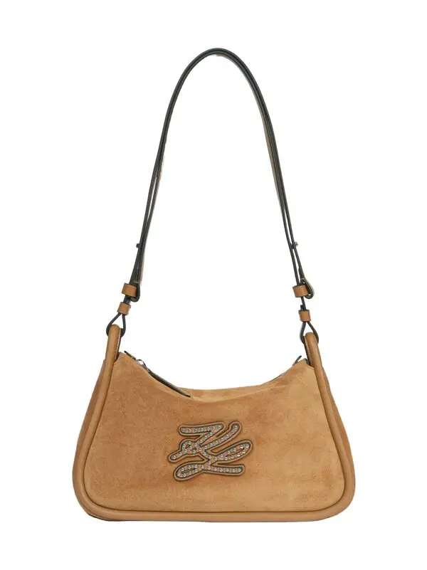 Karl Lagerfeld K/autograph Patch Crossbody Bag - Caramel