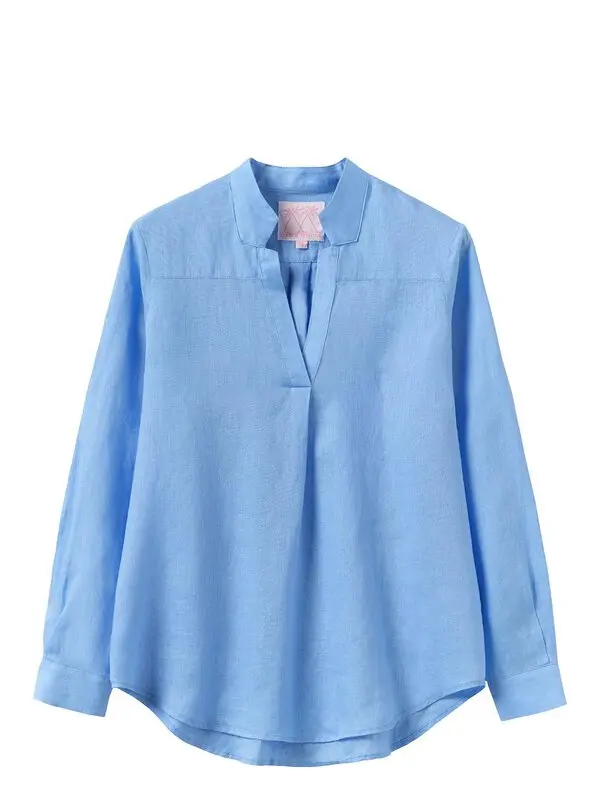 PINK HOUSE Linen Kim Shirt - Blue
