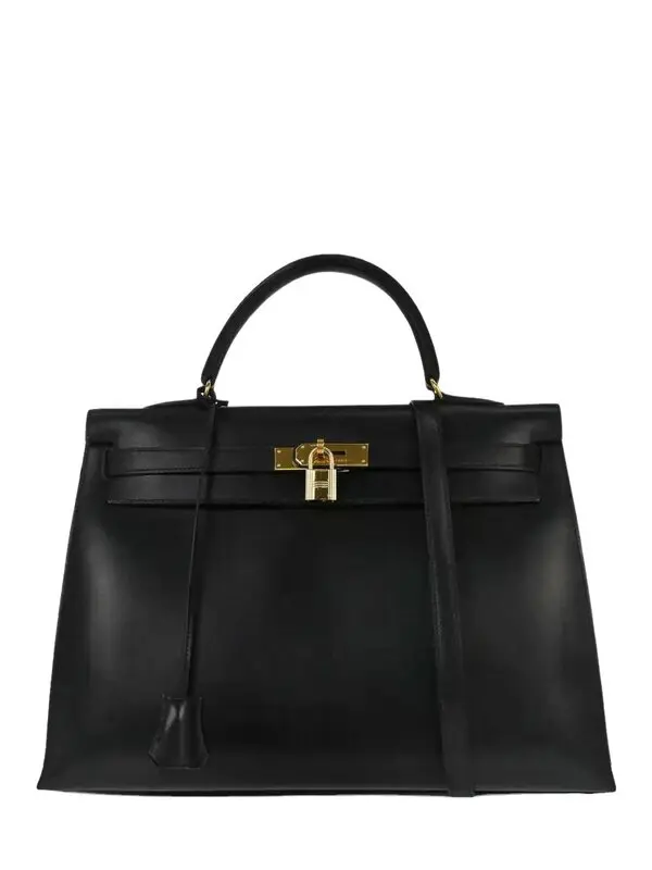 Hermès 1998 35 Kelly Sellier Tote Bag - Black