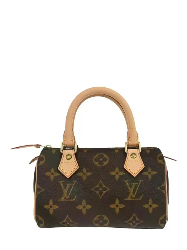 LOUIS VUITTON Mini Speedy Monogram Tote Bag - Brown