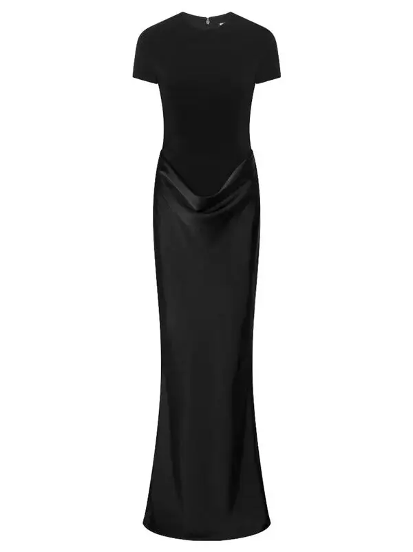 ROTATE BY BIRGER CHRISTENSEN Draped Maxi Dress - Black