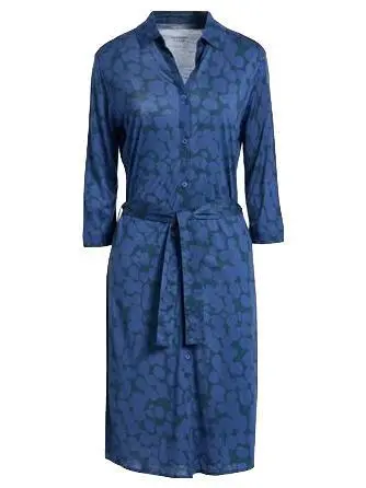 Majestic Filatures Virgin Wool And Lyocell Mini Dress - Blue