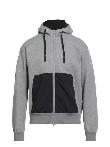 Herno Two-tone Cotton And Polyester Jersey Hoodie - Grey