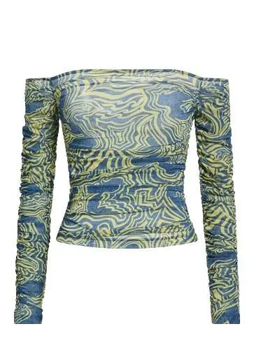Pinko Off-the-shoulder Long Sleeve Top - Yellow